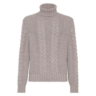 Brunello Cucinelli Rollkragenpullover - - Knitwear - Herren - Grau - 2XL