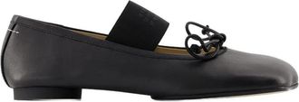 Maison Margiela Ballerinas - Leather - Black - Gr. 41 (EU) - in Schwarz