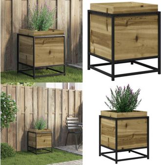 vidaXL Vidaxl - Jardini&egrave;re 40x40x50 cm bois de pin impr&eacute;gn&eacute; - Jardinieredext&eacute;rieure - Bac &agrave; Fleurs - Pot De Fleurs - D&eacute;co Ext&eacute;rieur - Bois Trait&eacute; - Home &