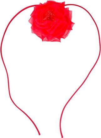 Max Mara Femme, Accessoires, Rouge, Taille: ONE Size Mxario Floral Appliqu&eacute; Brooch