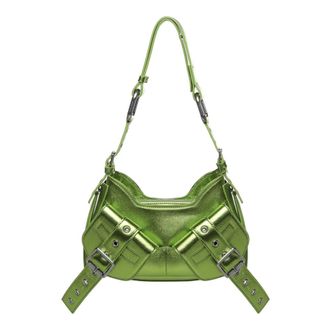 Francesco Biasia Femme, Sacs, Vert, Taille: ONE Size Sac Bandoulière en Cuir Kiwi avec Sangle