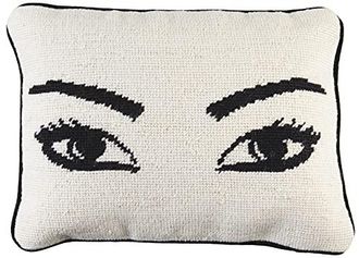 Jonathan Adler Eyes Needlepoint Throw Pillow One Size, Natur