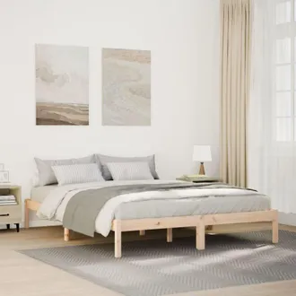 vidaXL Cadre de lit extra long sans matelas 160x210 cm bois massif pin vidaXL