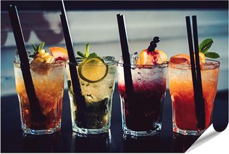 Islandburner Bild Poster Bars Cocktail Getränke Gläser Strohhalme Premium Bilder auf Foto Papier