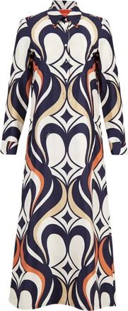 La DoubleJ Femme, Robes, Multicolore, Taille: 38 FR Silk Shirt Maxi Dress