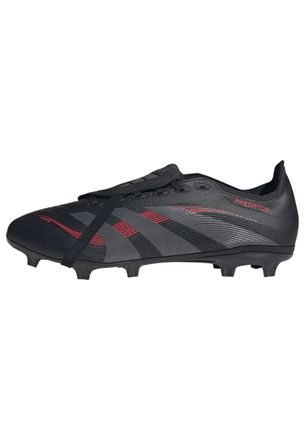 adidas Unisex Predator League FOLD-Over Tongue Firm Ground/Multi Ground Football Boots, Core Black/Grey Four/Lucid Red, 40 EU