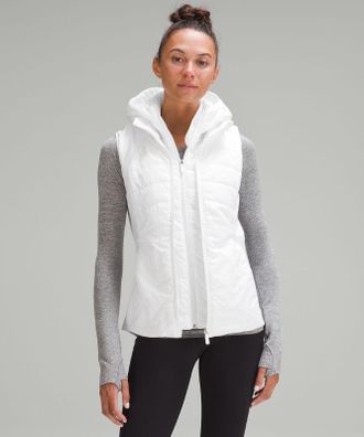 lululemon Another Mile Weste f&uuml;r Frauen - Gr&ouml;&szlig;e 10 in White