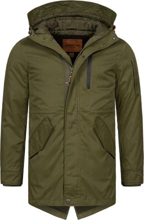 Indicode Herren Villalobos Regenparka mit Kapuze | Funktionsjacke Windbreaker Segeljacke Army, M