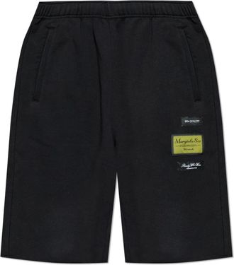 Maison Margiela Homme, Shorts, Noir, Taille: XL Logo Shorts