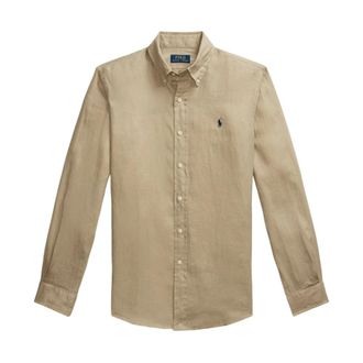Polo Ralph Lauren Homme, Chemises, Beige, Taille: XL Chemise en lin beige
