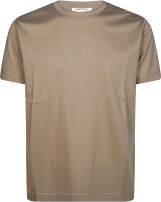 Daniele Fiesoli Homme, Tops, Beige, Taille: XL T-Shirt Base Mercerizzato Filo
