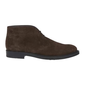 Tod's Homme, Chaussures, Brun, Taille: 40 EU Bottes Cheville Marron Lac&eacute;es