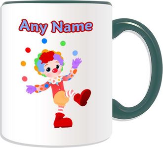 Unigift Tasse mit Clown-Jonglieren mit Bällen (Karrieredesign-Thema, Farboptionen) - beliebiger Name/Nachricht auf Ihrem Unikat - Zirkusspiel-Jonglier-Betrieb