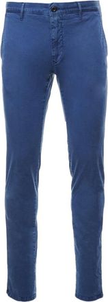 Incotex Homme, Pantalons, Bleu, Taille: W36 Pantalon Slim-fit en Gabardine