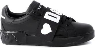 Dolce & Gabbana Femme, Chaussures, Noir, Taille: 37 EU Portofino DG Rules Baskets