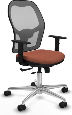 Piqueras y Crespo Idealer Stuhl f&uuml;r die Arbeit mit 1D-Armen, h&ouml;henverstellbare Lendenwirbelst&uuml;tze. Ausgestattet mit Syncro/Traslack und injiziertem Schaum. Mit Rollen v