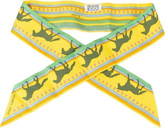 Herm&egrave;s T&uuml;cher & Schals - Hermes Silk Sequences Twilly Scarf Tuch - Gr. unisize - in Gelb - f&uuml;r Damen