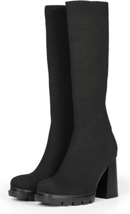 Gioseppo Bottes Hautes DE Type Chaussette Talon ET Semelle Track Laurens