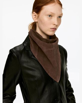 Arket Veloursledertuch -Braun