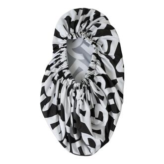 Dolce & Gabbana Femme, Chaussures, Blanc, Taille: 39 EU Logo Print Nylon Slip On Flats