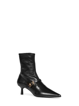 Prada Womens Ankle Boots Stretch Nappa Leather Black Lambskin