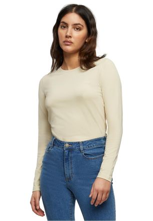 Build Your Brand Damen Longsleeve Ladies Short Longsleeve Sand 3XL