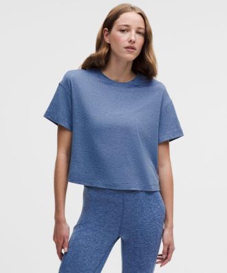 lululemon Softy Suedey Relaxed Short-Sleeve Shirt f&uuml;r Frauen - Neon - Gr&ouml;&szlig;e XL