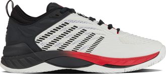 K-Swiss Herren Hypercourt Supreme 2 Tennis Shoe, Bright White/Stretch Limo/High Risk Red, 41.5 EU