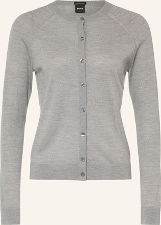 HUGO BOSS Strickjacke Fonami grau