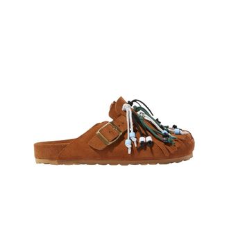 Scarosso Femme, Chaussures, Brun, Taille: 39 EU Gea Desert Mules Femme avec Pompons