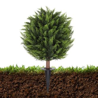 Generic Künstliche Erdspießdekoration, abnehmbar, leicht und witterungsbeständig - in Kunsttopf | ideal für Geschenke Freunde Partys, Eingang, Büro, Wohnzimme