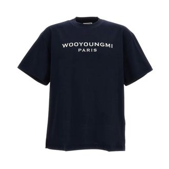 Wooyoungmi Wooyoungmi, Homme, Tops, Bleu, Taille: S T-shirt Oversize &agrave; Logo