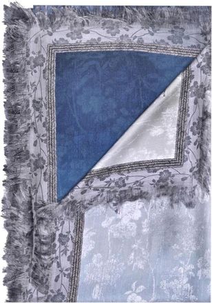 Pierre-Louis Mascia Femme, Accessoires, Bleu, Taille: ONE Size Floral Silk Scarf