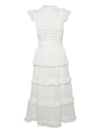 Sir. robe Aurelie &agrave; volants superpos&eacute;s - Blanc