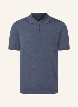 Maerz Maerz Muenchen Strick-Poloshirt Aus Merinowolle blau