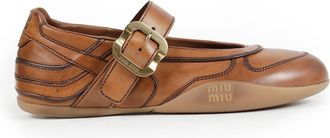 Miu Miu Gymnasium leather ballerinas