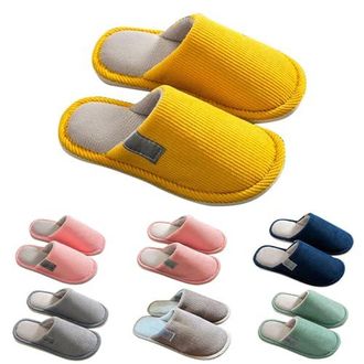 Generic Pantoufles &agrave; enfiler pour homme et femme, chaussures dint&eacute;rieur d&eacute;contract&eacute;es de couleur unie avec doublure en fausse fourrure et mousse &agrave; m&eacute;moire de 