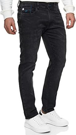 Indicode Hommes INCoil Jeans Pants | Jean composé à 77% de Coton Super Stretch Vintage Black 32/30