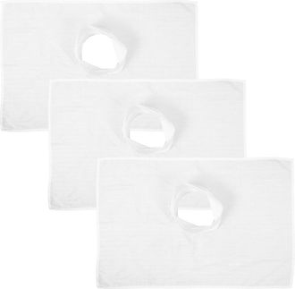 Beaupretty PACKOVE 3 Stück Massagebettbezüge mit Gesichtsausschnitt Atmungsaktive Gepolsterte Spa-Laken für Massagetische und Schönheitsstudios Passend für Behan