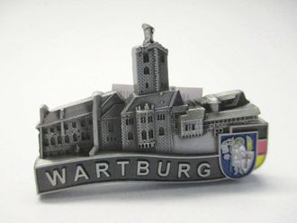 Generic Wartburg Th&uuml;ringen Eisenach Magnet Metall Souvenir Germany (SI)