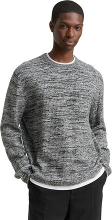 Tom Tailor Herren 1049199 Pullover, 15967-Black White Mouline, XL