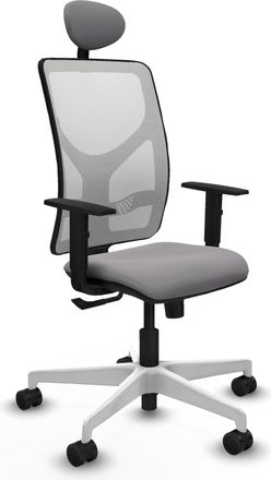Piqueras y Crespo Atmungsaktiver B&uuml;rostuhl mit 1D-Armlehnen, h&ouml;henverstellbarer Lendenwirbelst&uuml;tze und festem Kopfteil, ausgestattet mit Sincro 3 Positionen und Schneid