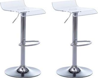 Vente-Unique Lot de 2 tabourets de Bar Oliver - Acrylique - Transparent