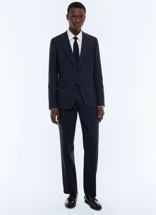 Fursac Costume ajust&eacute; en laine &agrave; carreaux - Taille 44 - Homme