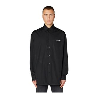 Off-white Homme, Chemises, Noir, Taille: XL Chemise avec Logo au Dos
