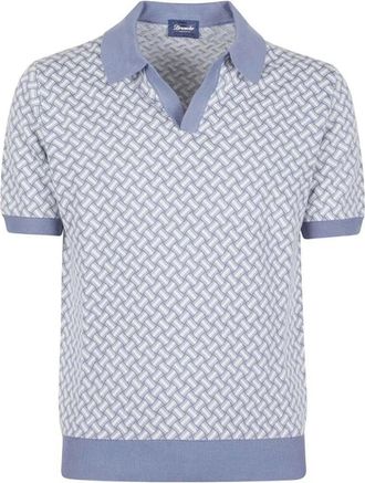 Drumohr Homme, Tops, Bleu, Taille: S Polo Razor Blade
