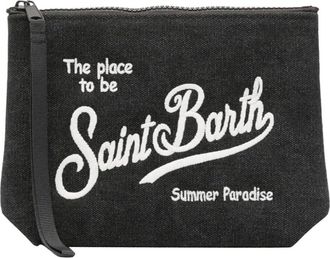 MC2 Saint Barth Femme, Sacs, Noir, Taille: ONE Size Aline Canvas Pochette