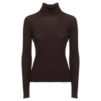 PANICALE Pullover aus Wolle mit hohem Kragen - - Knitwear - Damen - Braun - XS