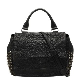 MCM Pre-owned Sac 2-en-1 en Cuir clout&eacute; - Femme - Pre-owned - Noir - Taille: ONE Size