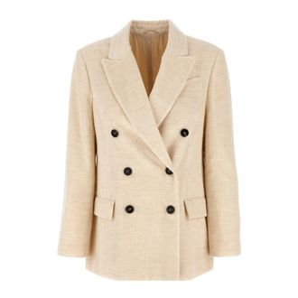 Brunello Cucinelli Cord-Blazer mit doppelter Knopfleiste - - Jackets - Herren - Beige - XS